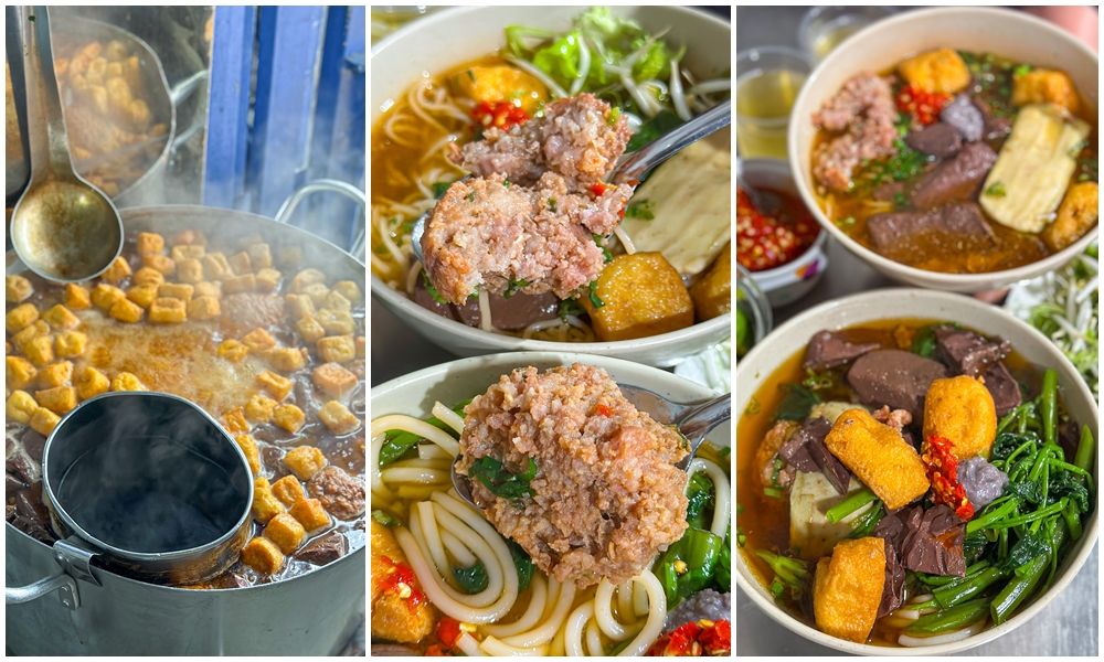 Múc mỏi tay với BÚN RIÊU CHẢ CÂY - RIÊU TO chào mời đông đúc